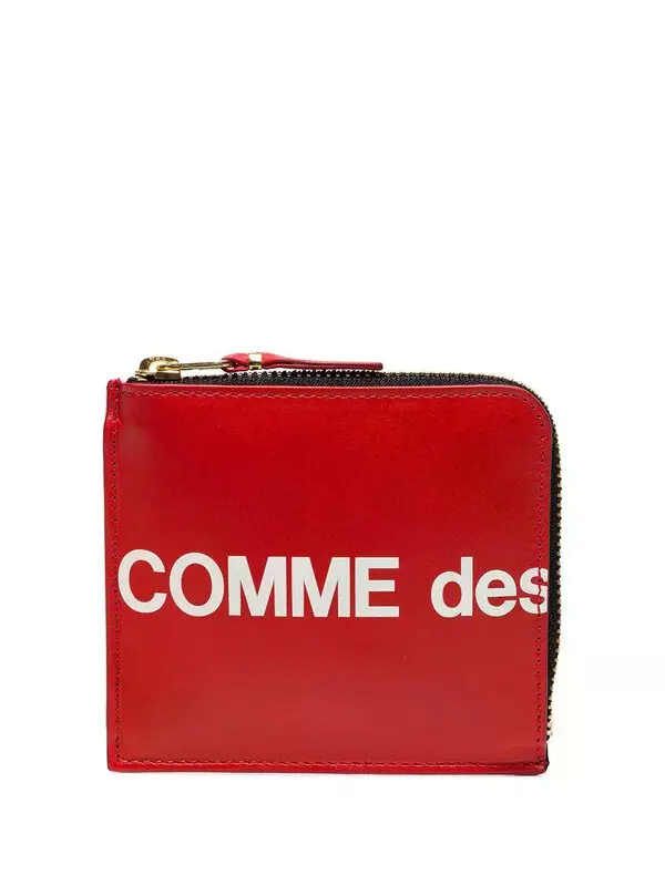 Comme Des Garçons Logo-print Leather Wallet - Red