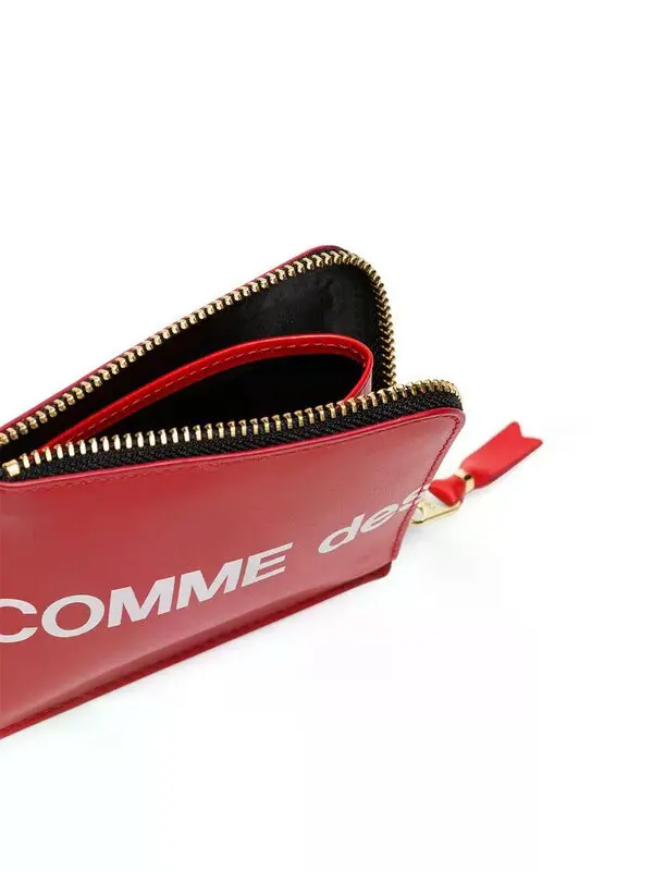 Comme Des Garçons Logo-print Leather Wallet - Red