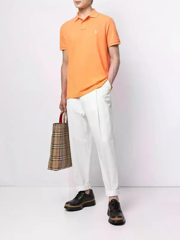 Polo Ralph Lauren Piqué Embroidered Polo Shirt - Orange