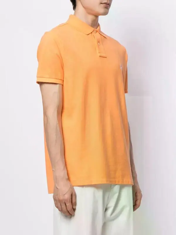 Polo Ralph Lauren Piqué Embroidered Polo Shirt - Orange