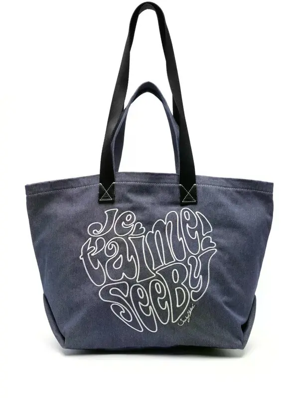 See By Chloé Je T'aime Denim Tote Bag