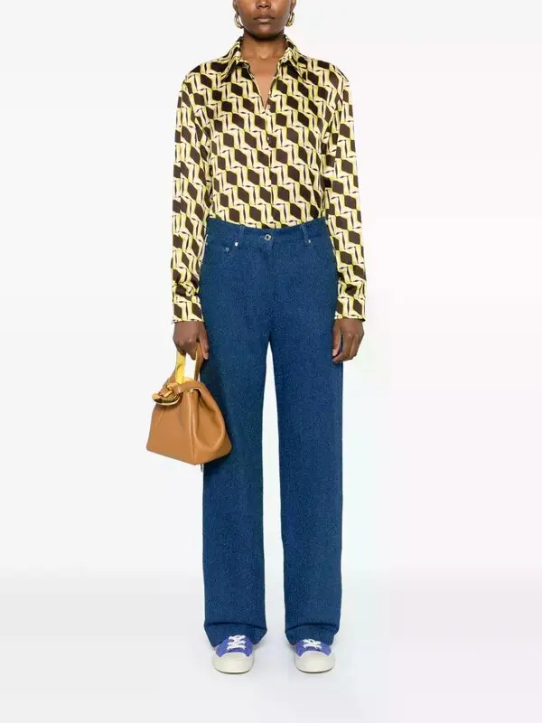 MSGM Geometric Print Shirt - Neutrals