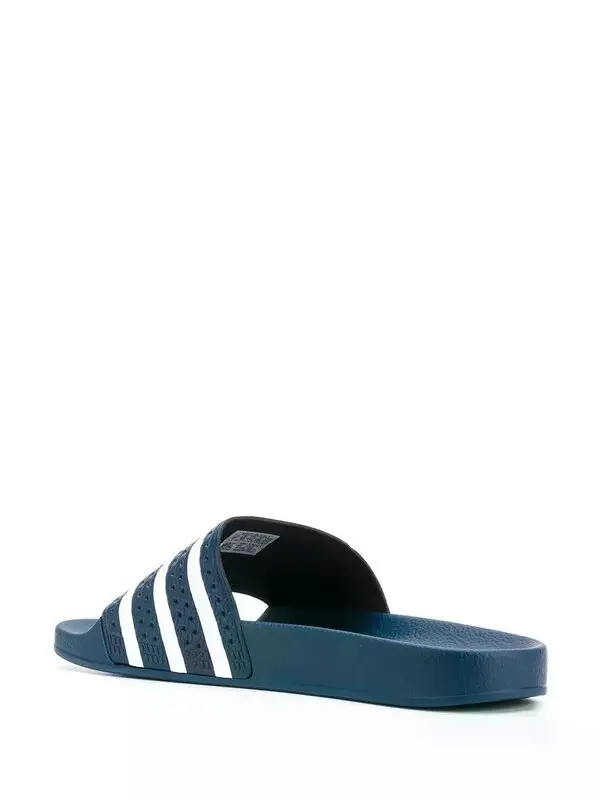 Adidas Adilette Striped-strap Slides - Blue