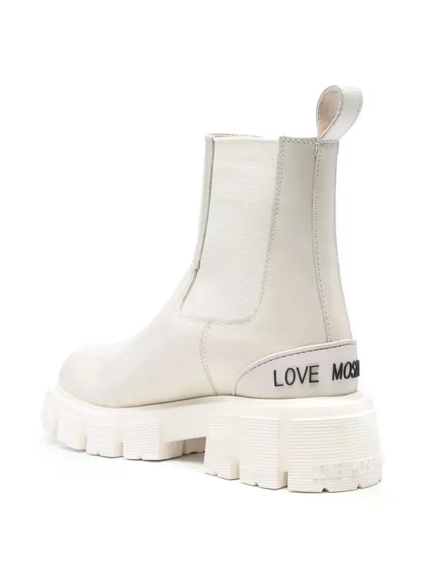Moschino Logo Lettering Ankle Boots