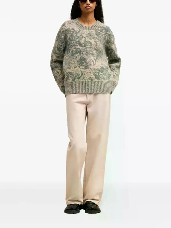 AMI Paris Jacquard Wool Blend Jumper