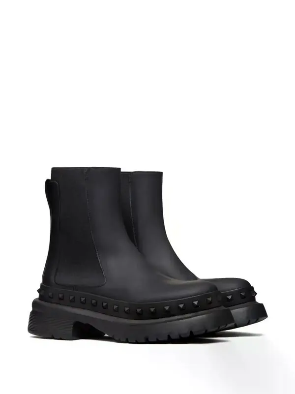 Valentino Garavani Rockstud Leather Ankle Boots