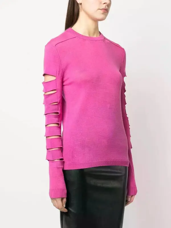Rick Owens Ribbed Trim Cut-out Jumper