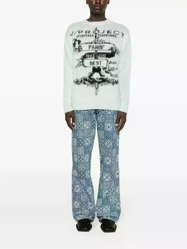 Off-White Logo-print Flared Carpenter Jeans