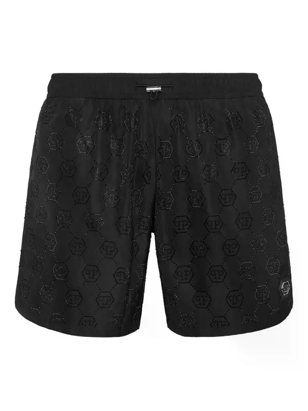 Philipp Plein Logo-embossed Swim Shorts