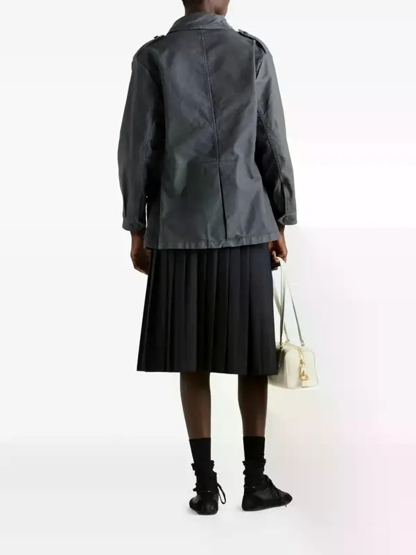 Prada Pleated Midi Skirt