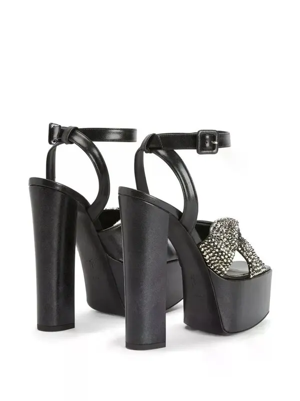 GIUSEPPE ZANOTTI 150mm Crystal-embellished Crossover Sandals