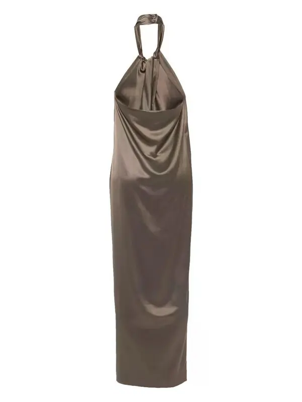 Nanushka Elima Satin Halterneck Maxi Dress