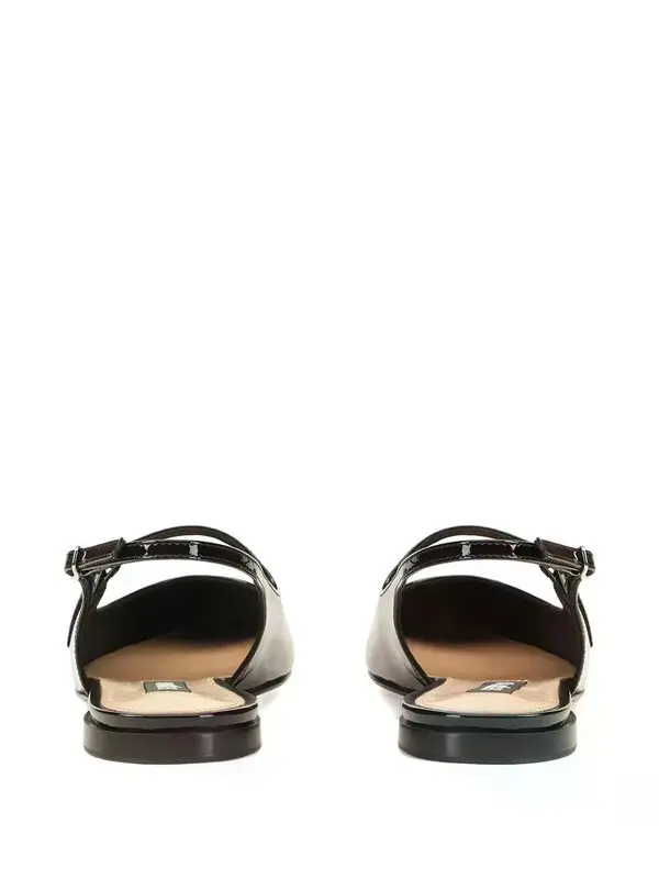 SERGIO ROSSI Buckle-fastening Slingback Ballet Flats