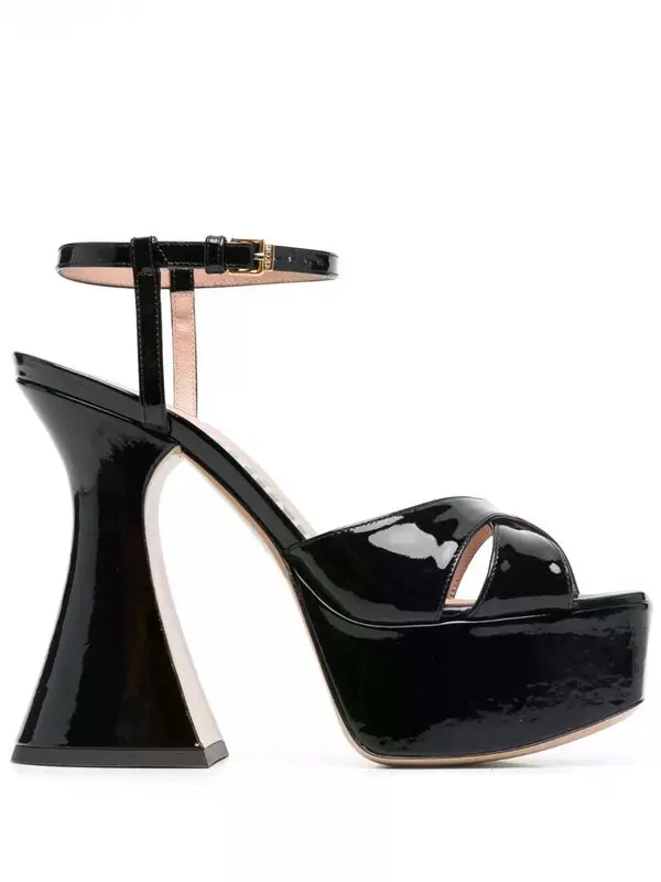 Moschino Patent Leather Platform Sandals