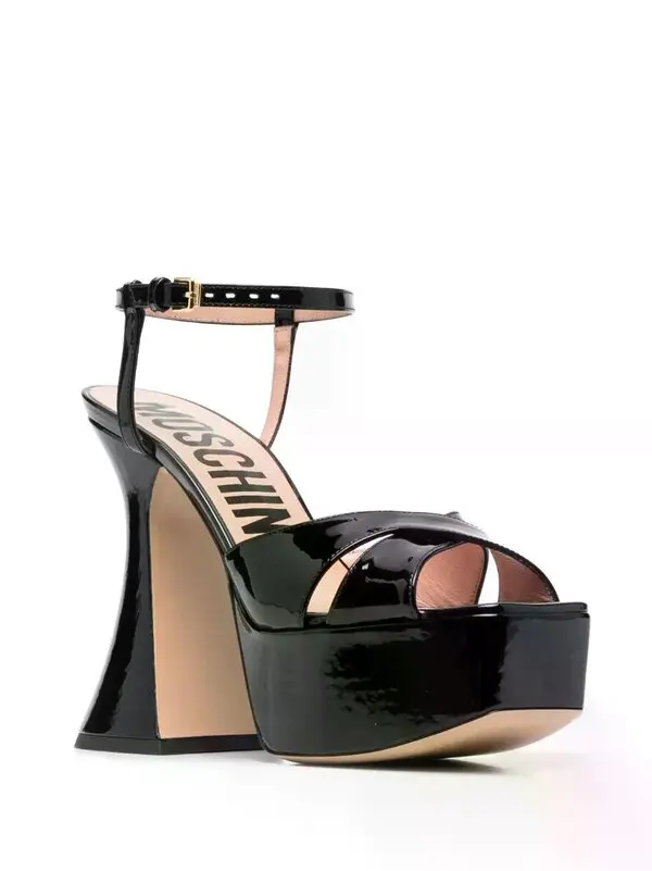 Moschino Patent Leather Platform Sandals