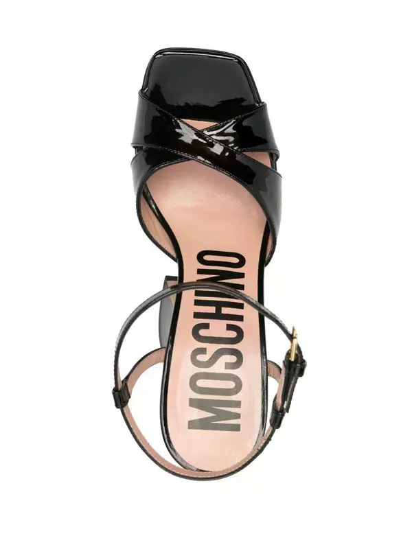 Moschino Patent Leather Platform Sandals