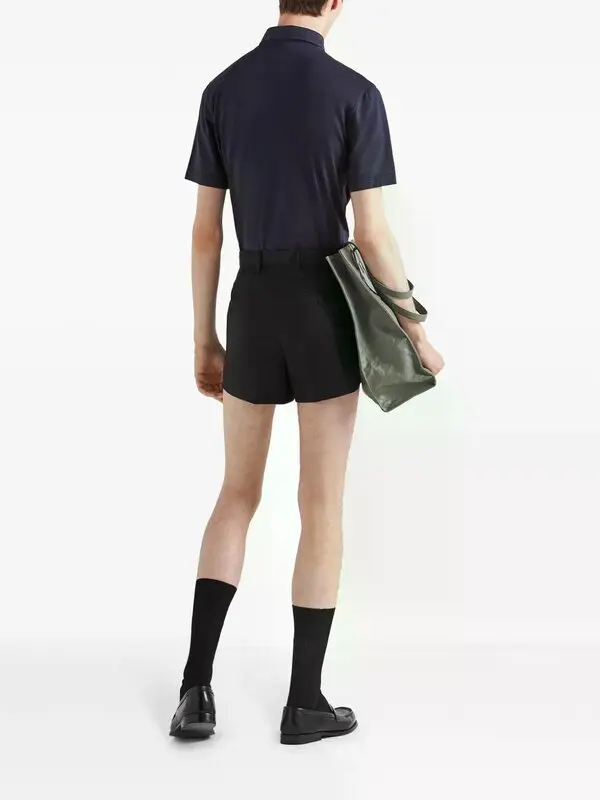 Prada Short-sleeved Cotton Polo Shirt - Blue