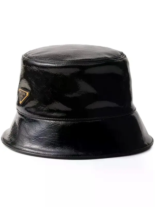 Prada Triangle-logo Bucket Hat - Black