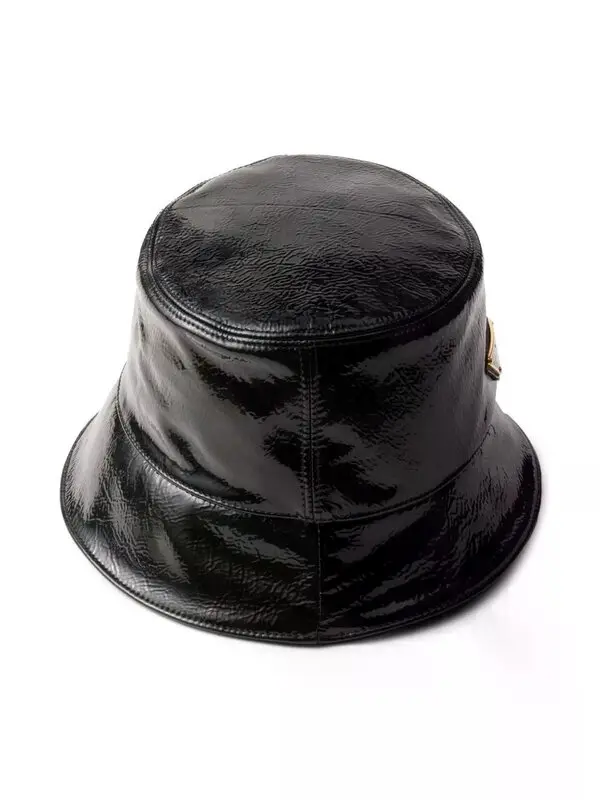 Prada Triangle-logo Bucket Hat - Black