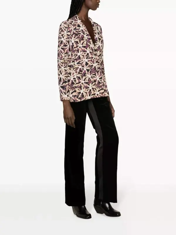 Diane Von Furstenberg Gloria Floral-pattern Double-breasted Blazer