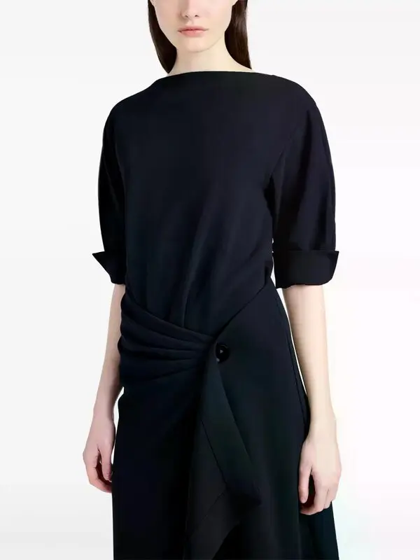 Proenza Schouler Maisie Draped Dress - Black