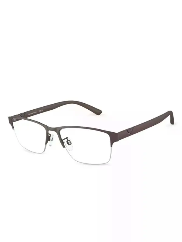 Emporio Armani Rectangle-frame Glasses - Grey