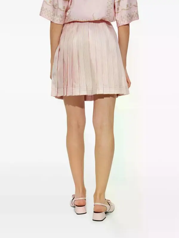 Versace Chain Print Pleated Skirt
