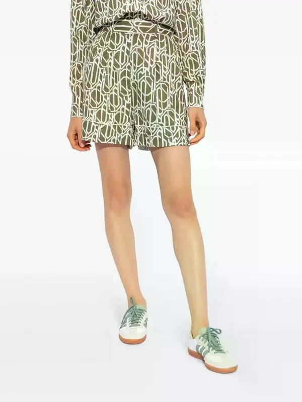 Diane Von Furstenberg Abstract Pattern Linen Shorts
