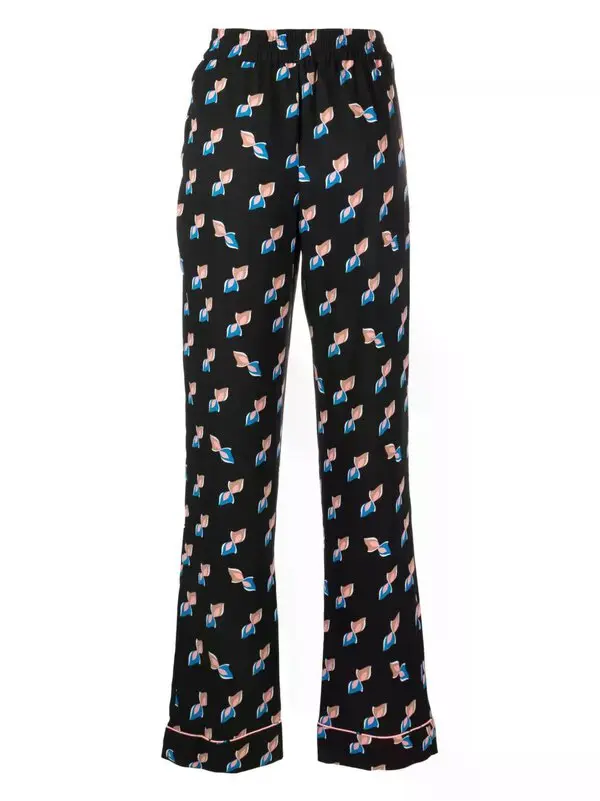 Diane Von Furstenberg Veronica Geometric Print Trousers