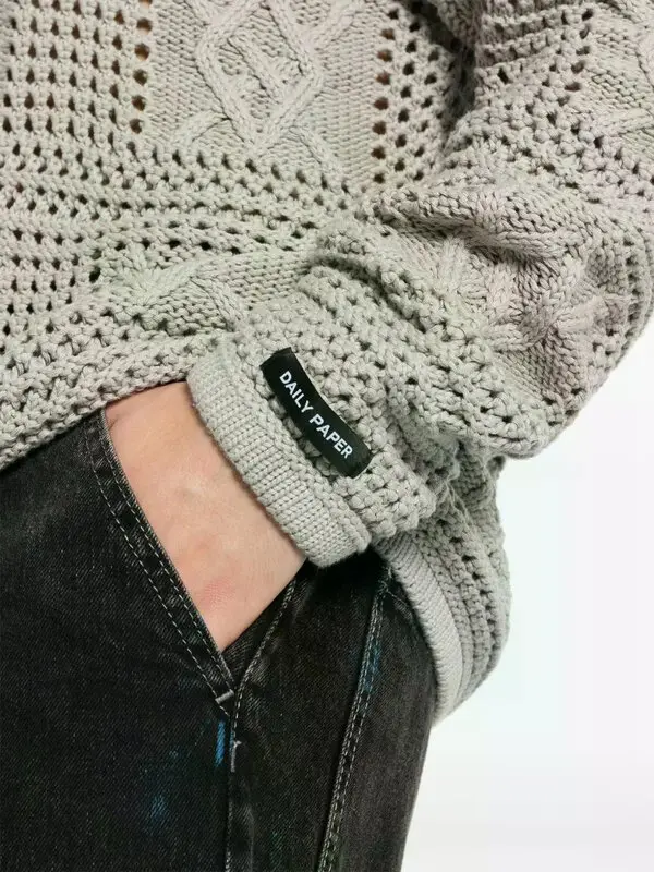 DAILY PAPER Crochet Knit Cotton Jumper