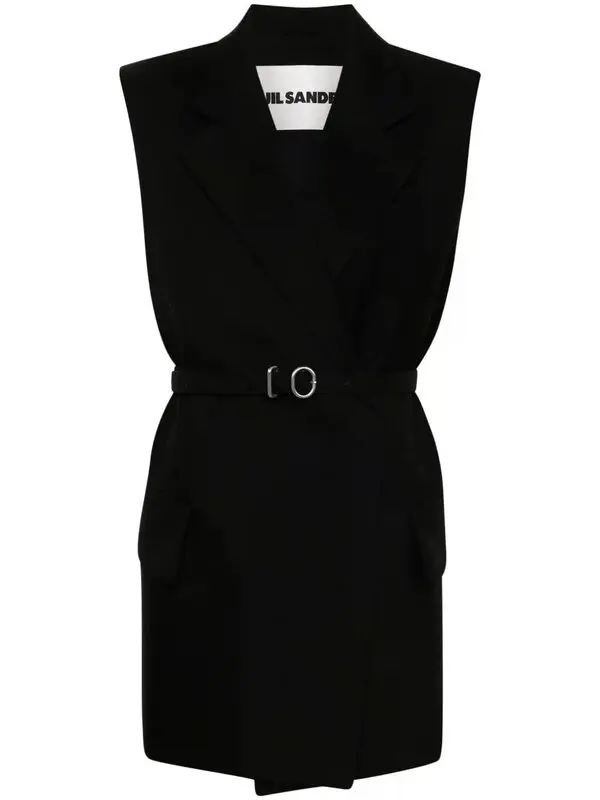 JIL SANDER Sleeveless Wool Coat