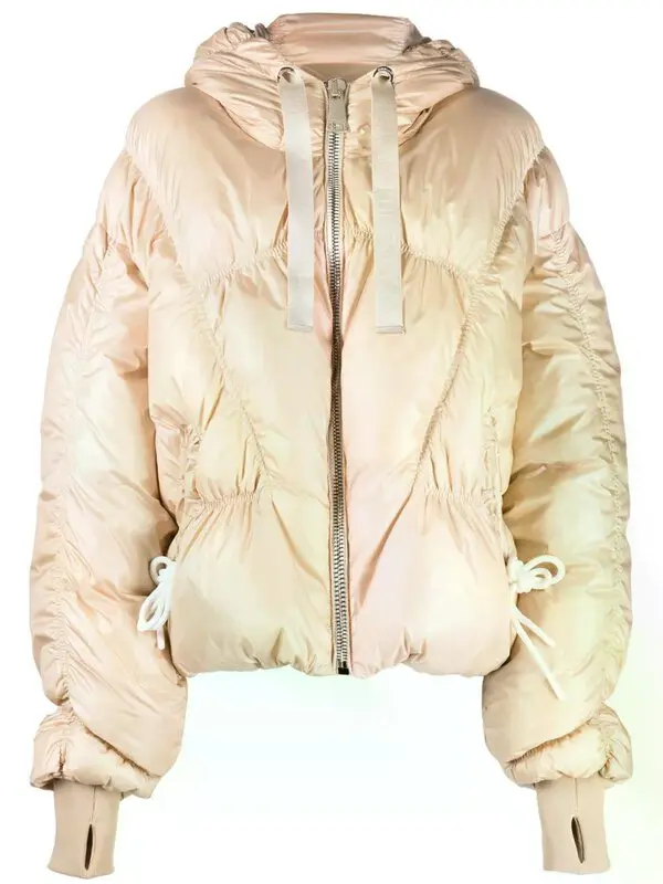 Khrisjoy Zip-up Hooded Puffer Jacket - Neutrals