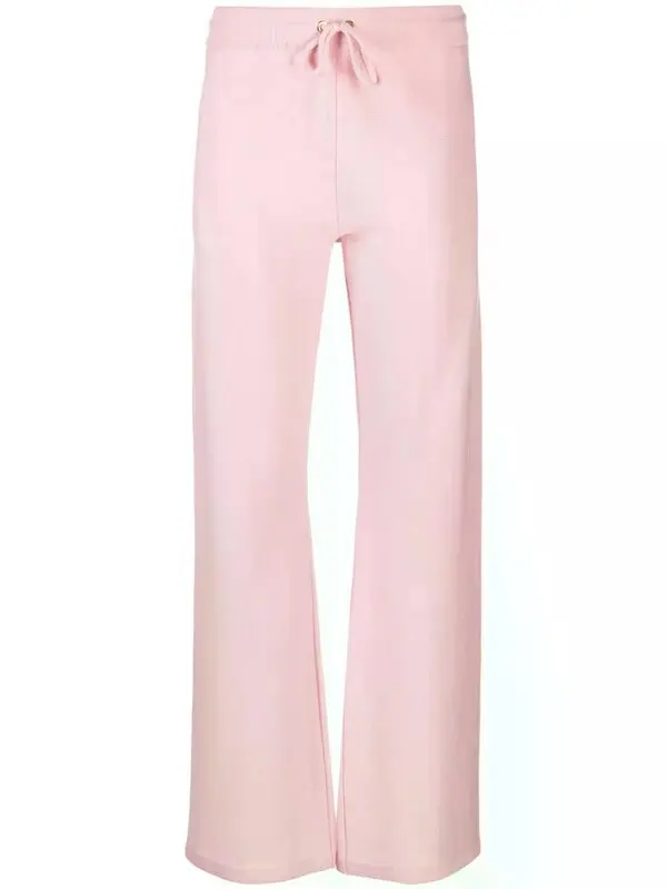 Versace Flared Wool-cashmere Blend Trousers - Pink
