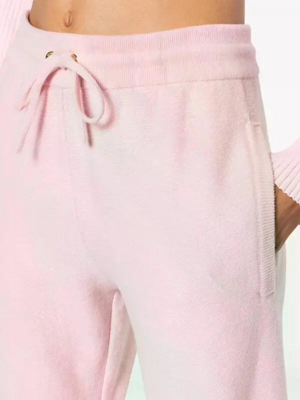 Versace Flared Wool-cashmere Blend Trousers - Pink