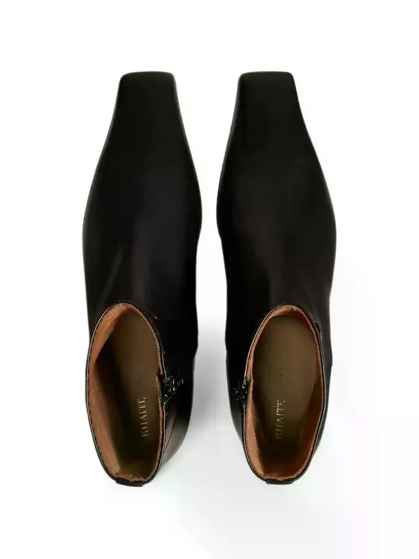 Khaite The Marfa Leather Ankle Boots - Black