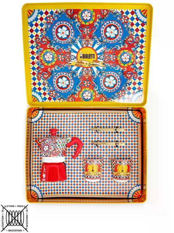 Dolce & Gabbana X Bialetti Carretto-print Moka Express Set - Red