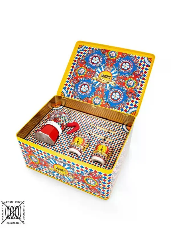 Dolce & Gabbana X Bialetti Carretto-print Moka Express Set
