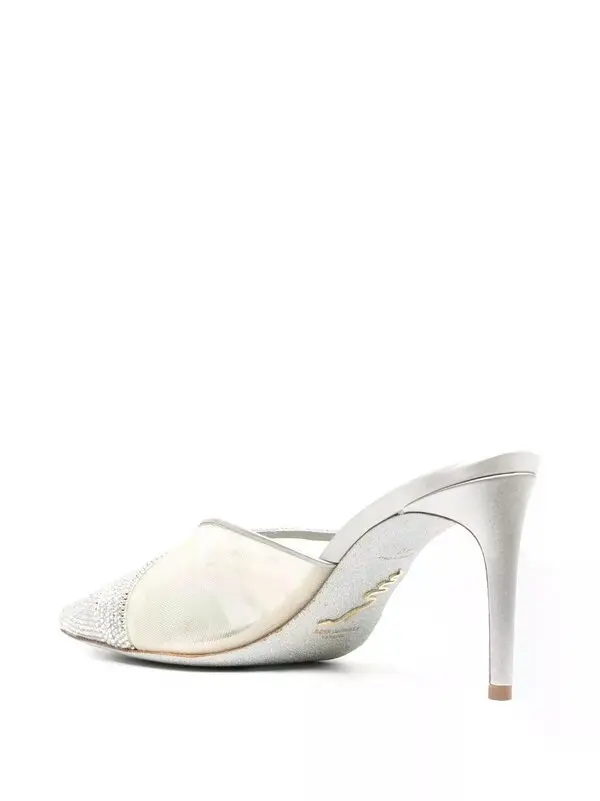 Rene Caovilla 80mm Crystal-embellished Mules