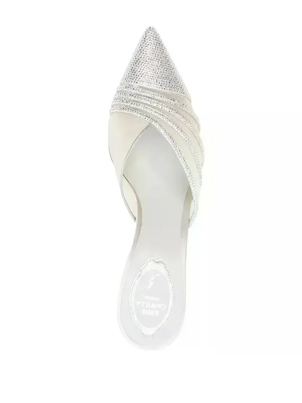 Rene Caovilla 80mm Crystal-embellished Mules