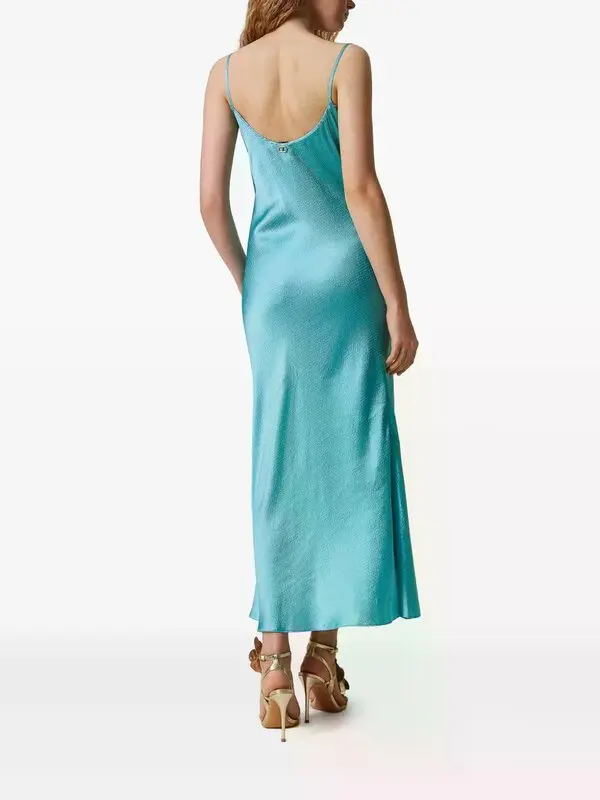TWINSET Satin Slip Dress - Blue