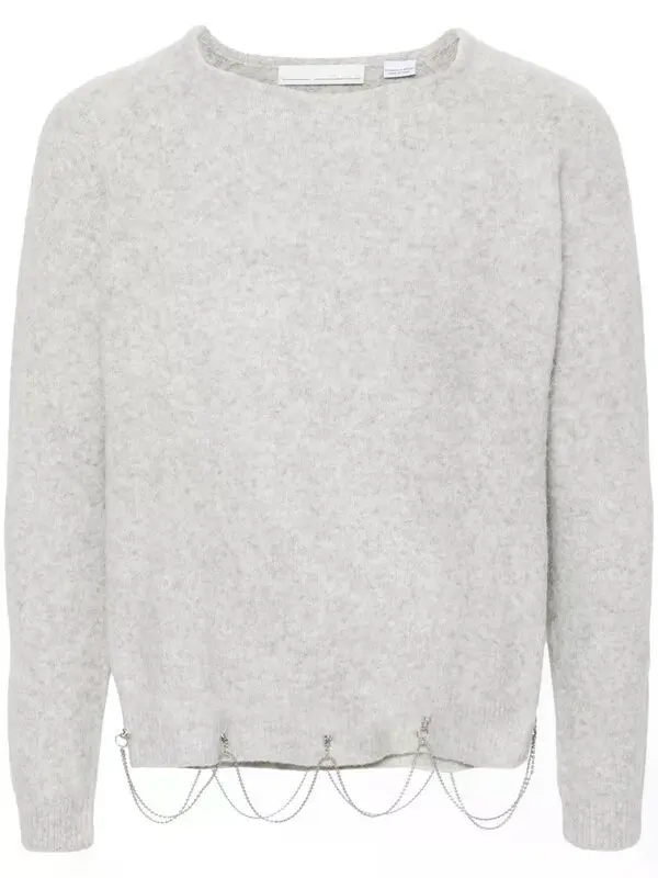 Random Identities Crystal Embellished Wool-blend Jumper