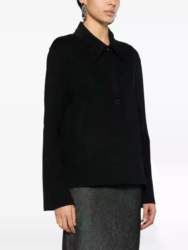 COURREGES Piqué Cotton Polo Shirt