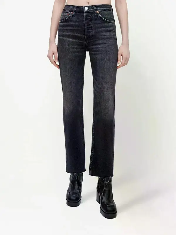 RE/DONE High-rise Cropped Jeans