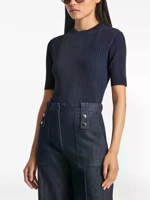 Fusalp Ribbed Knit T-shirt - Blue