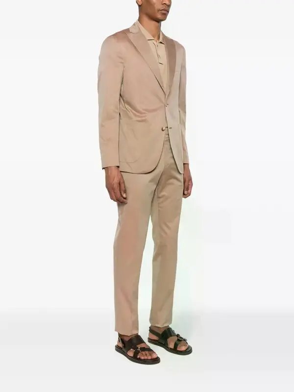 Boglioli Single-breasted Cotton Suit - Brown