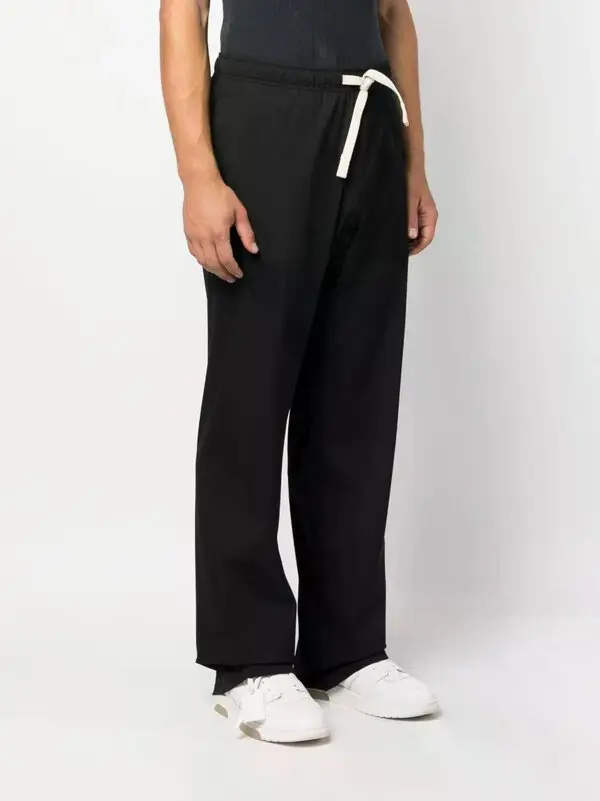Palm Angels Monogram Embroidered Straight-leg Trousers