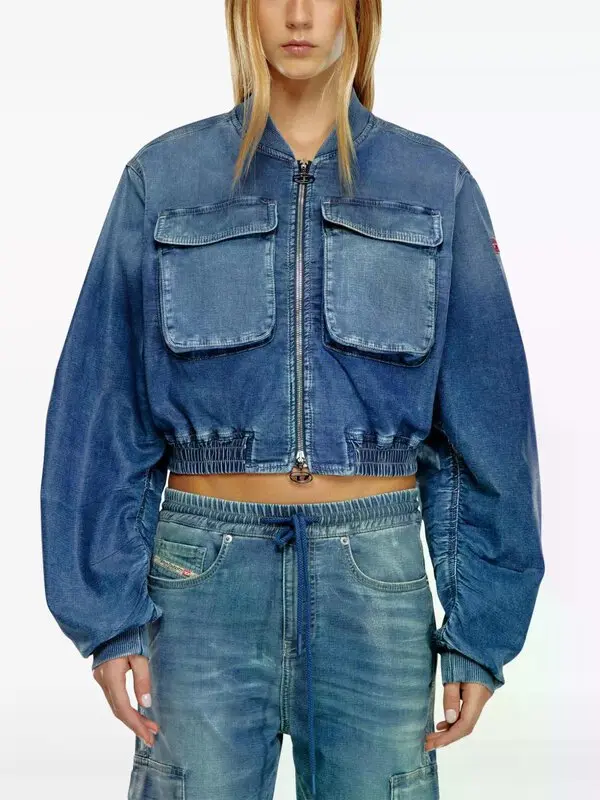 DIESEL® De-khlo-s Track Denim Bomber Jacket