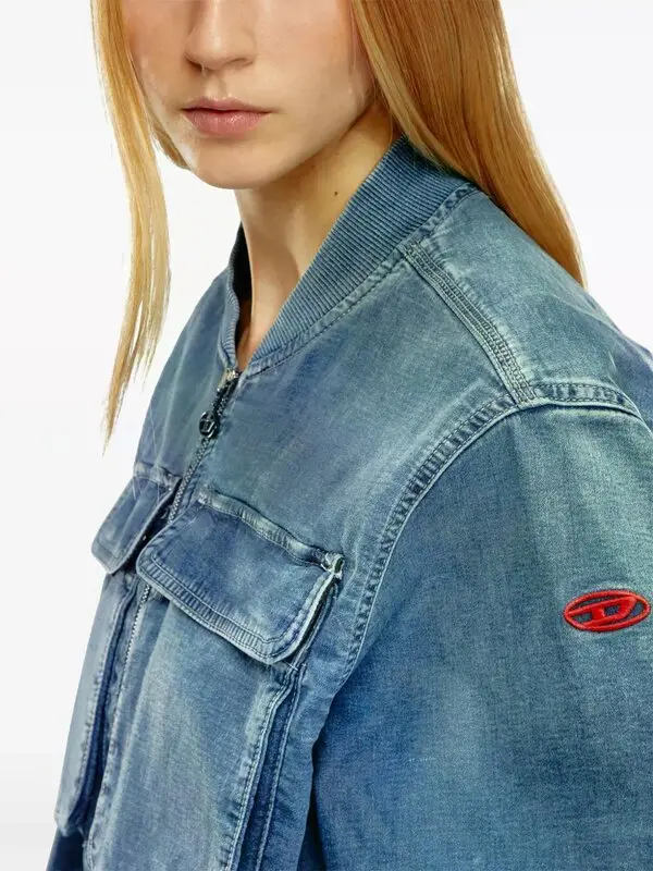 DIESEL® De-khlo-s Track Denim Bomber Jacket