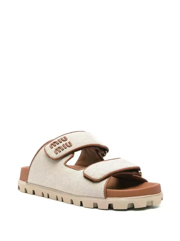 Miu Miu Logo-lettering Sandals