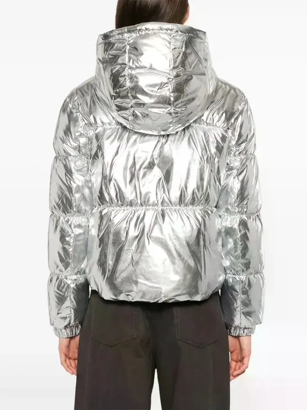 Michael Kors Metallic Quilted Puffer Jacket